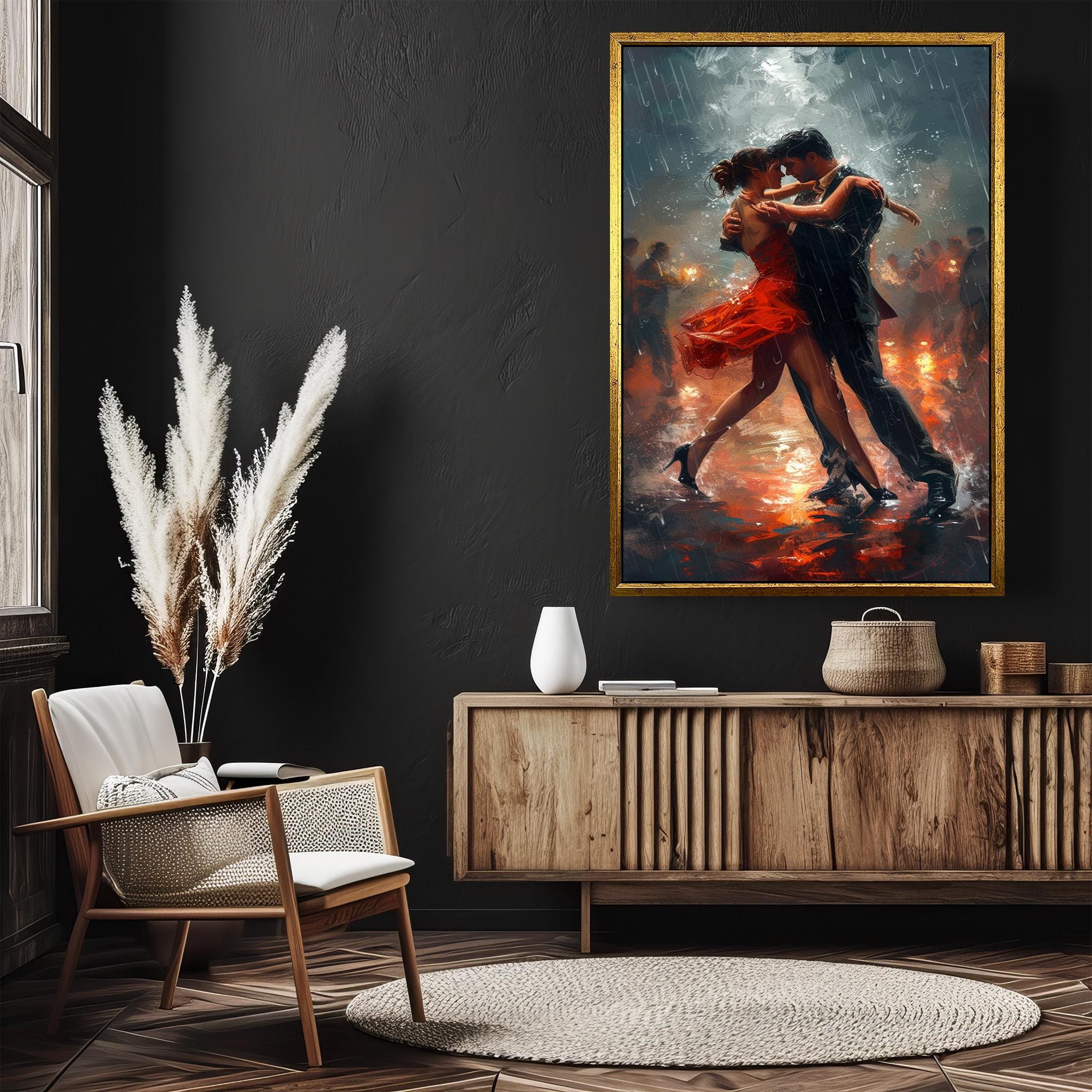 Romantic Tango Dance Canvas Painting Gift - Passionate Couple Dancing ...