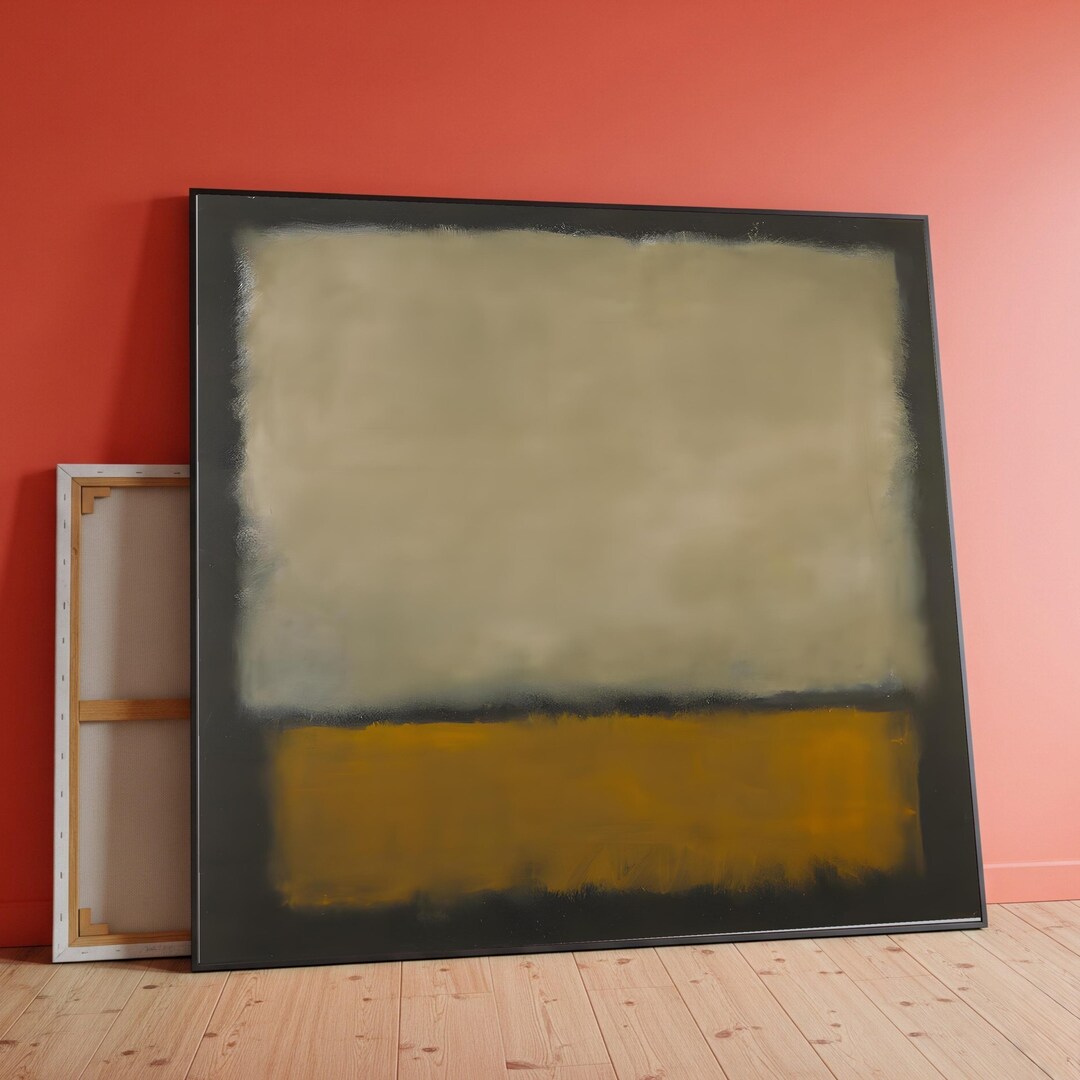 Mark Rothko Beige Yellow Canvas Art Print, Minimalist Abstract Wall Art ...