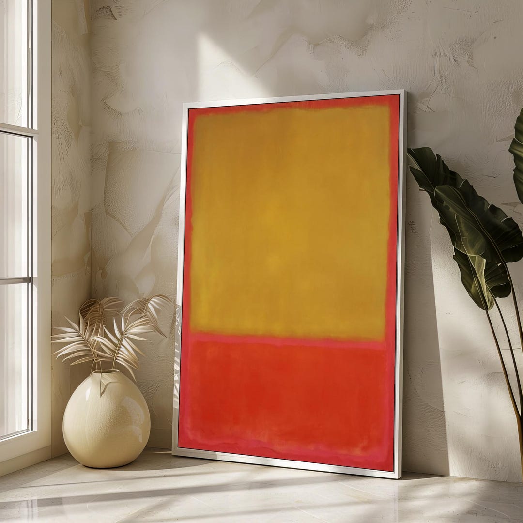 Mark Rothko Ochre and Red Abstract Art – Elegant Expressionist Canvas ...
