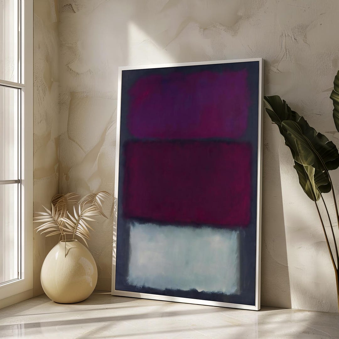Mark Rothko Purple and Blue Canvas Painting - Abstract Expressionism ...