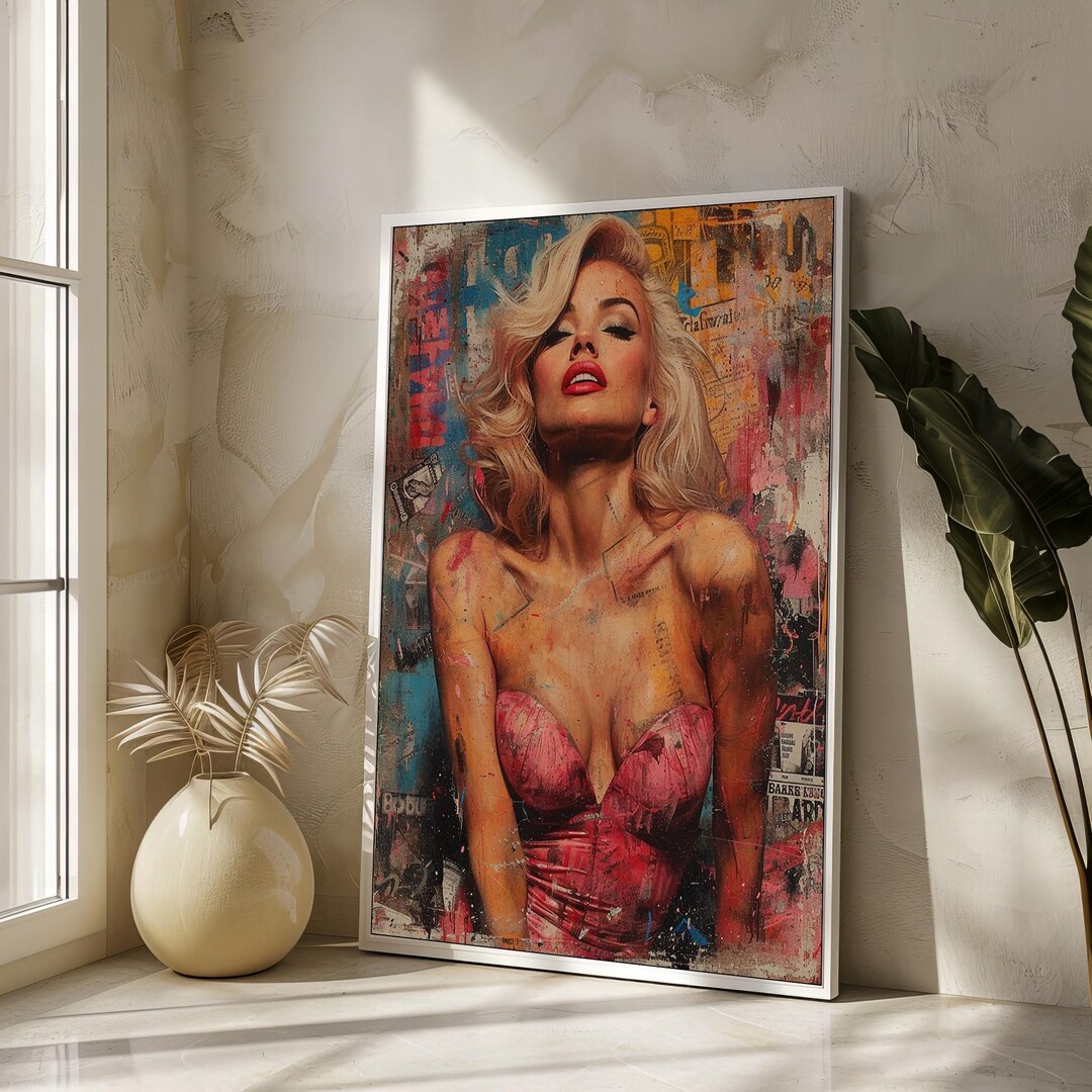 Glitch-punk Glamour: Cinematic Portrait of Marilyn Monroe With a Modern Twist - Bold and Edgy ...