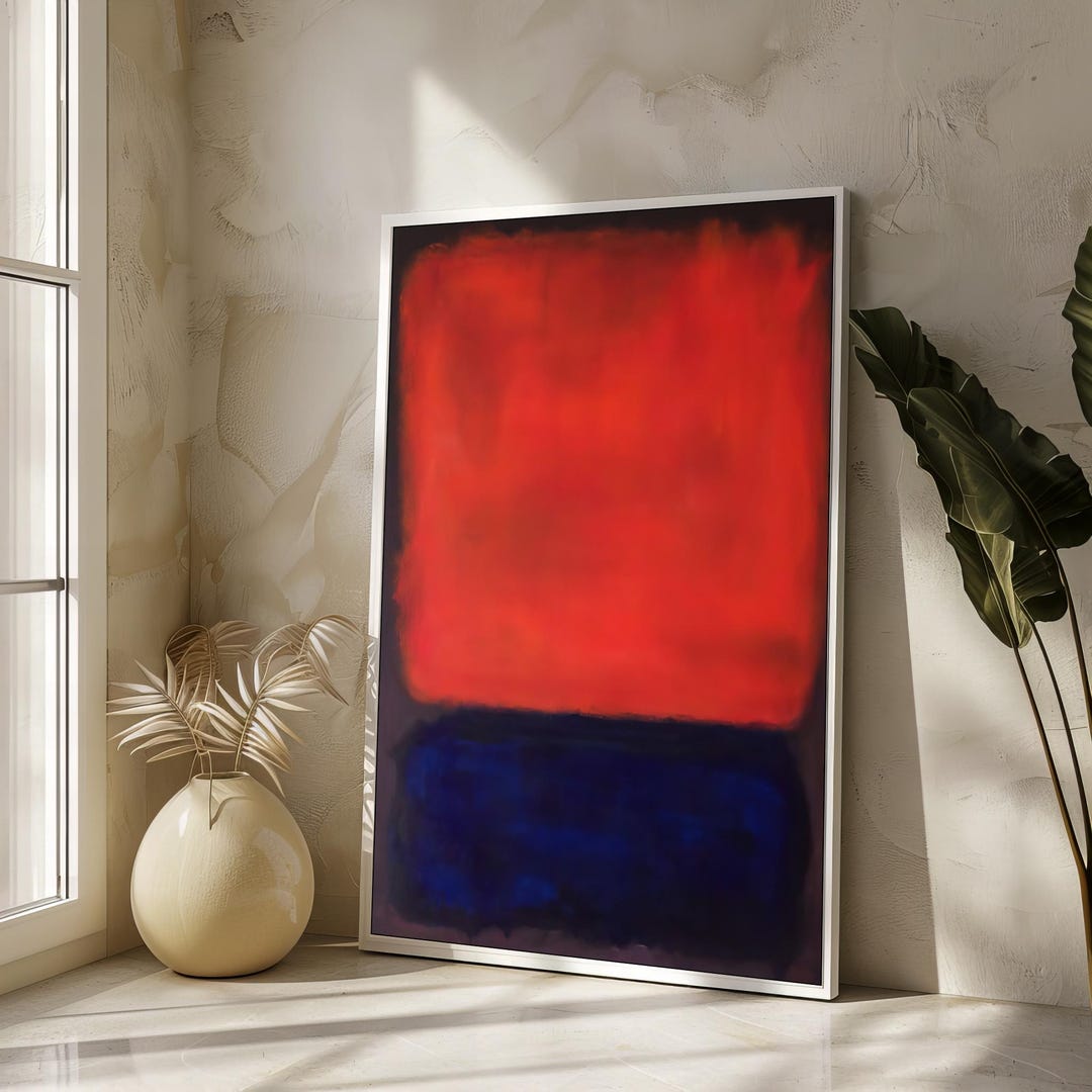 Mark Rothko Red and Blue Abstract Canvas – Striking Expressionist Art ...