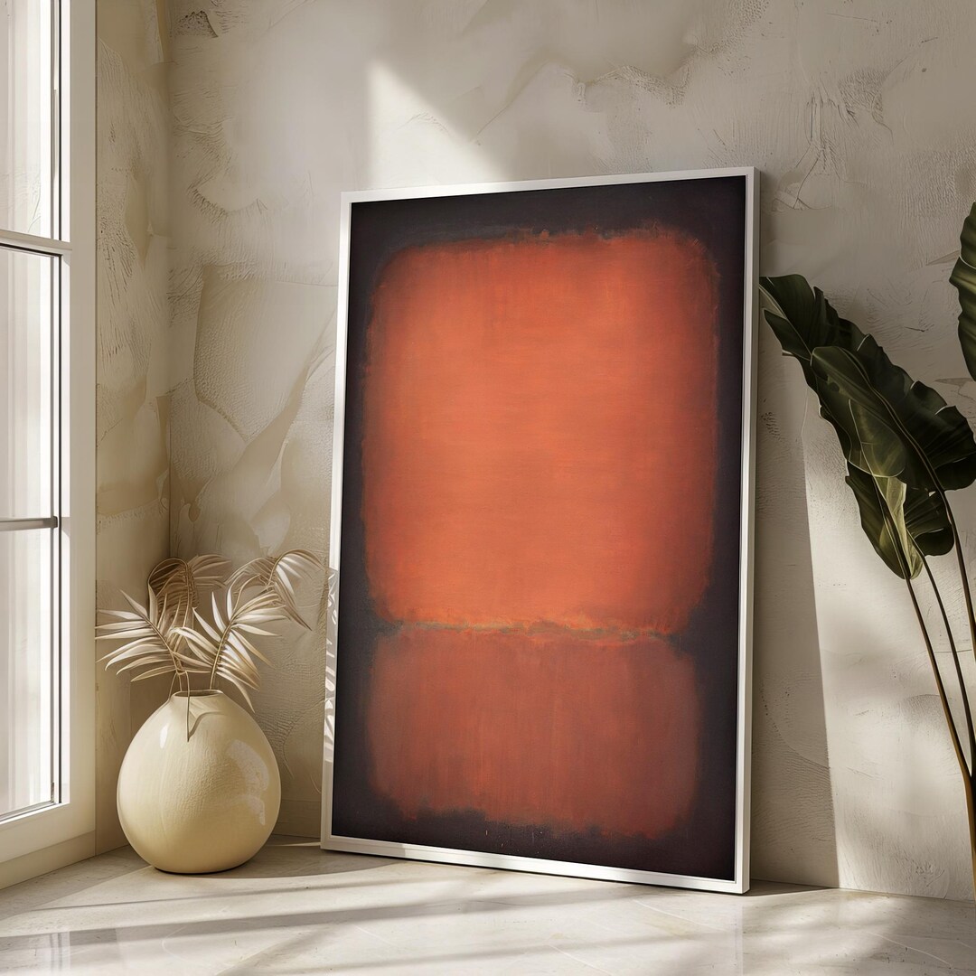 Mark Rothko’s Warm Orange and Deep Black Abstract Canvas - A Rich ...