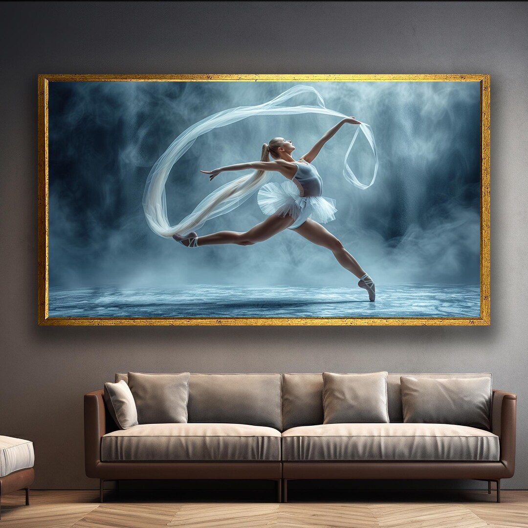 Elegant Ballet Dancer Canvas Painting Gift - Graceful Dance Art for ...