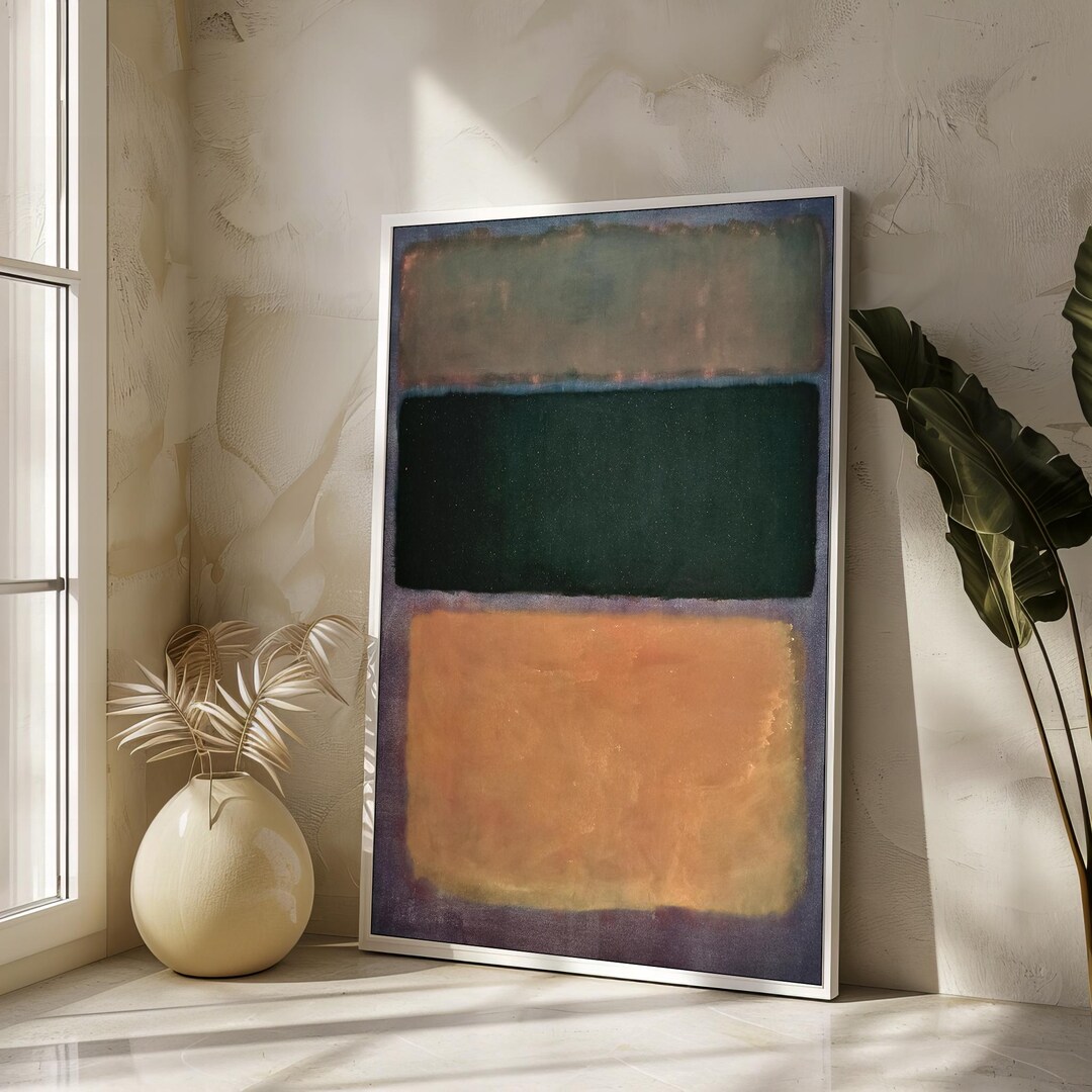 Mark Rothko Earthy Tones Abstract Canvas Painting - Elegant Modern Art ...