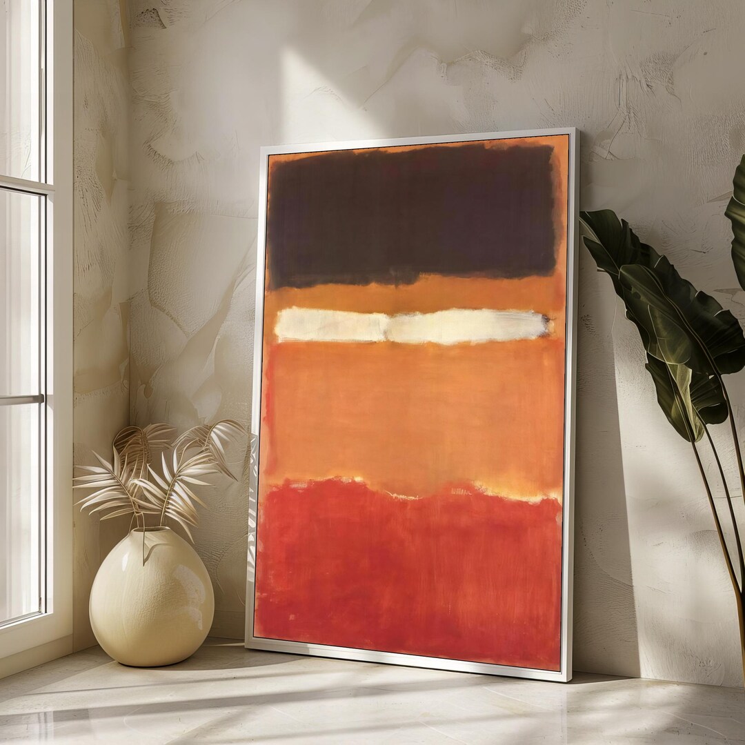 Mark Rothko Warm Abstract Canvas Art – Earthy Tones of Brown, Orange ...