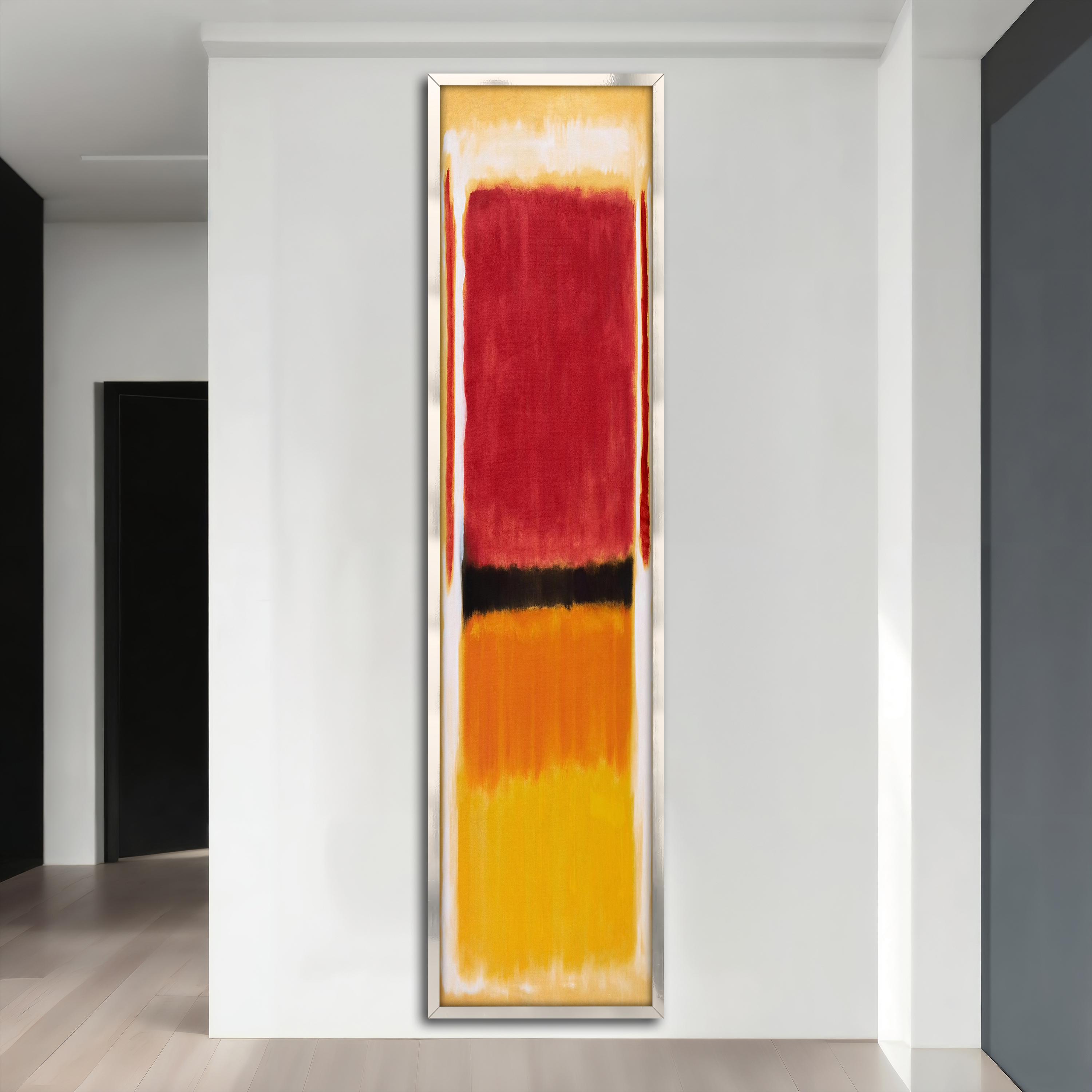 Mark Rothko Red Yellow Canvas Painting, Large Vertical Wall Art, Rothko ...