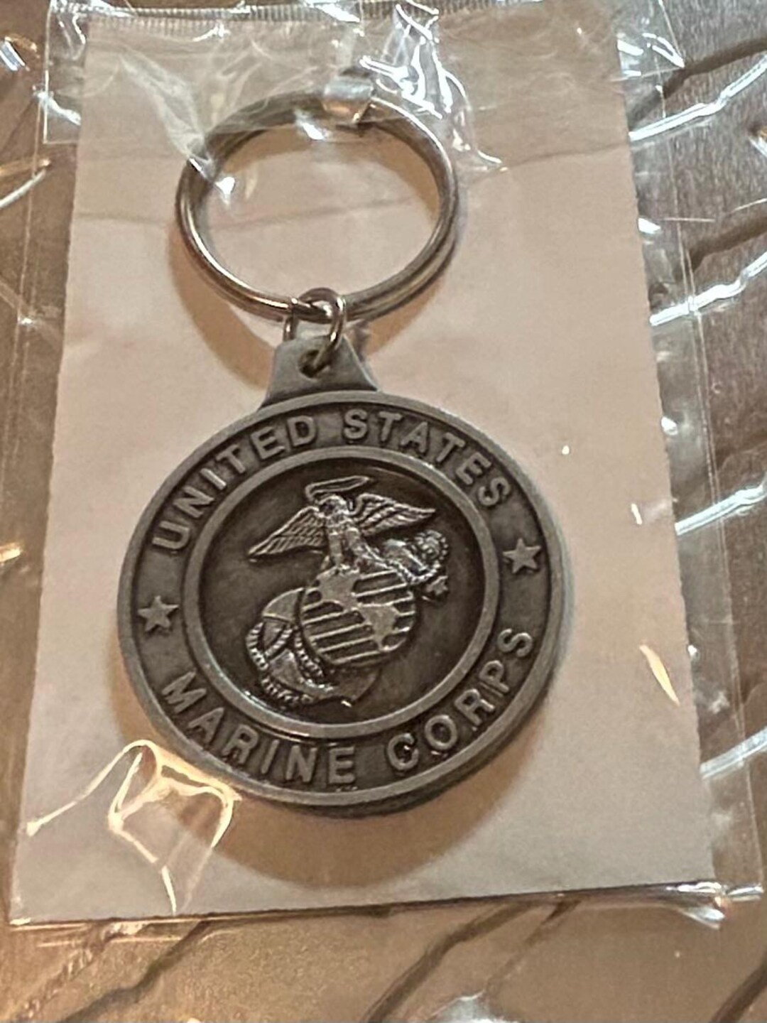 1 PC Marine Corps Silver Key Chain - Etsy