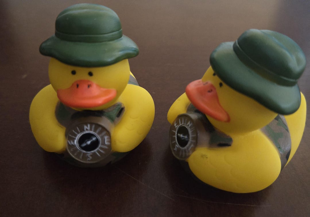 2 Pcs Army Rubber Duck With Camo Boonie - Etsy