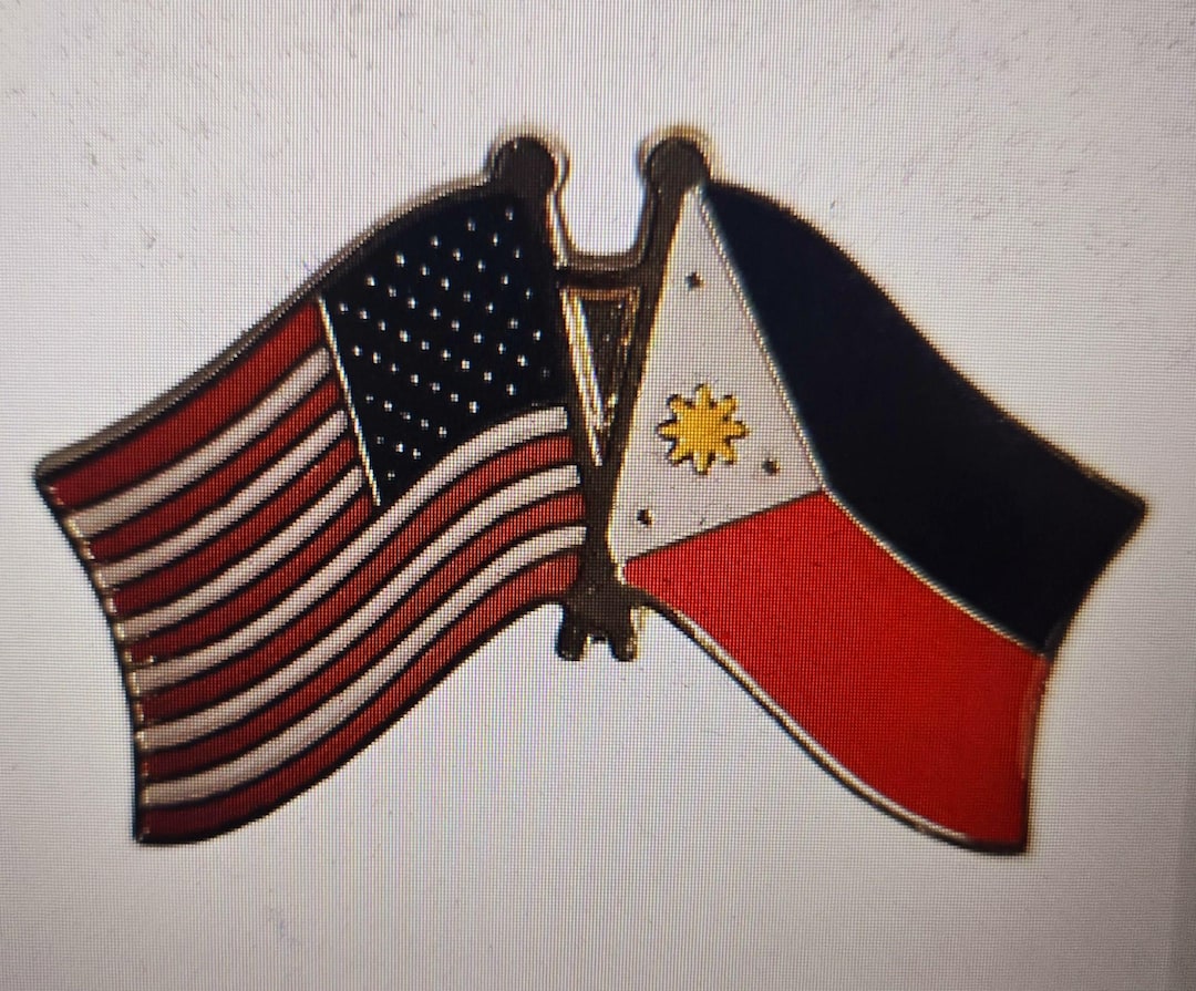 2 Pcs USA American Philippines Friendship Flag Lapel Pin - Etsy