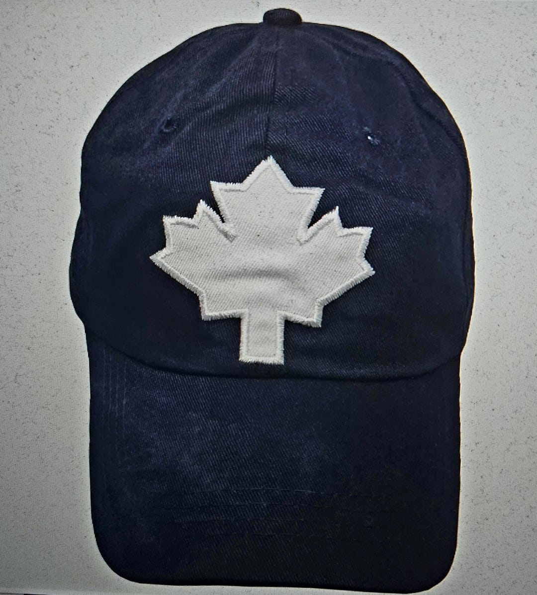 Canadian Maple Leaf Navy Blue Embroidered Cap - Etsy