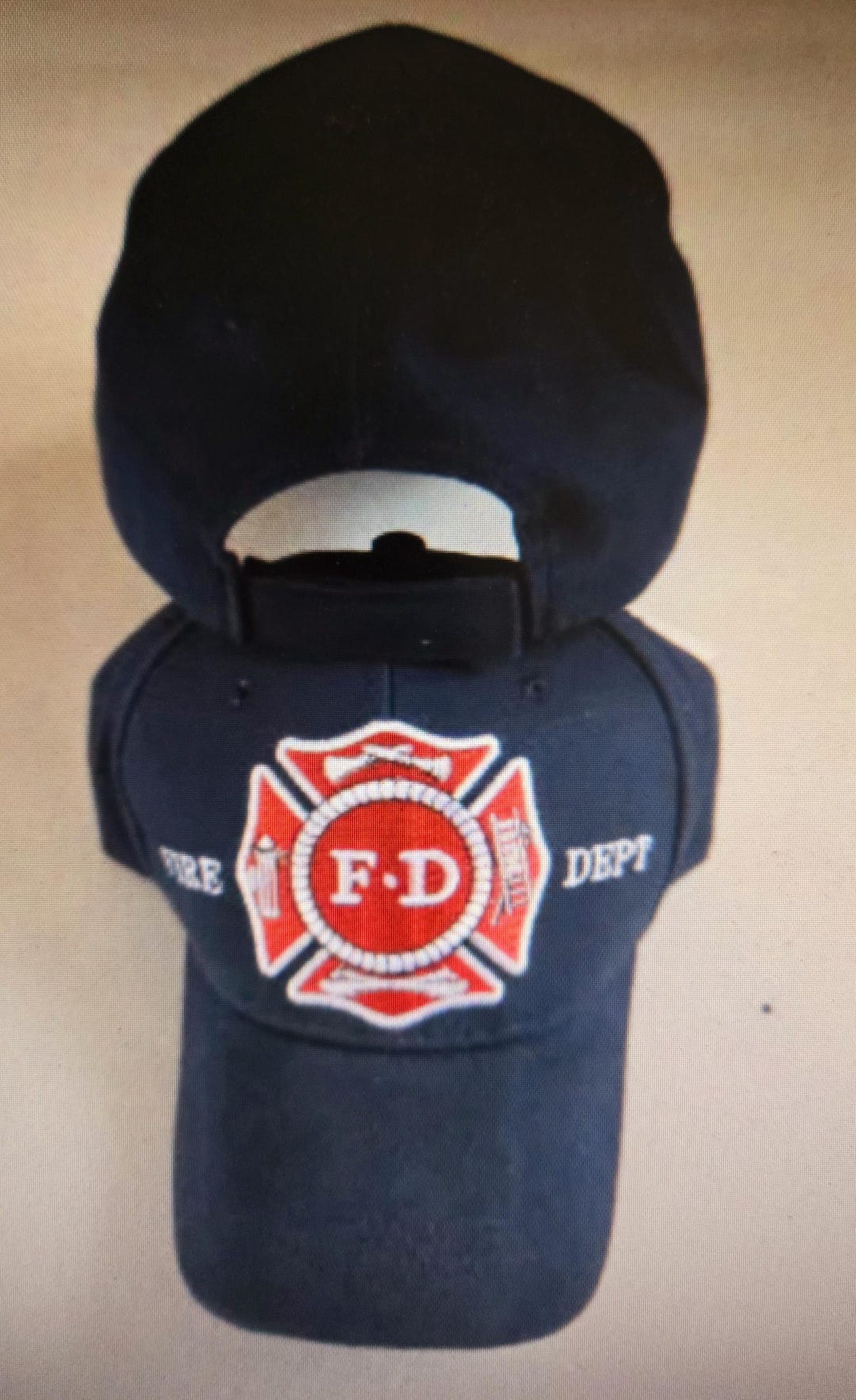 Fire Department Navy Blue Embroidered Cap - Etsy