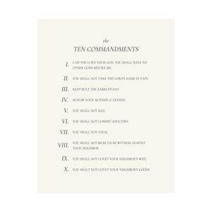 Ten Commandments Digital Download, Catholic Home Art, Catholic Wall ...