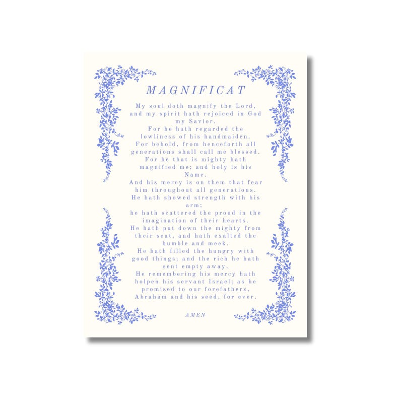 Traditional Magnificat Prayer Digital Download, Catholic Home, Catholic ...