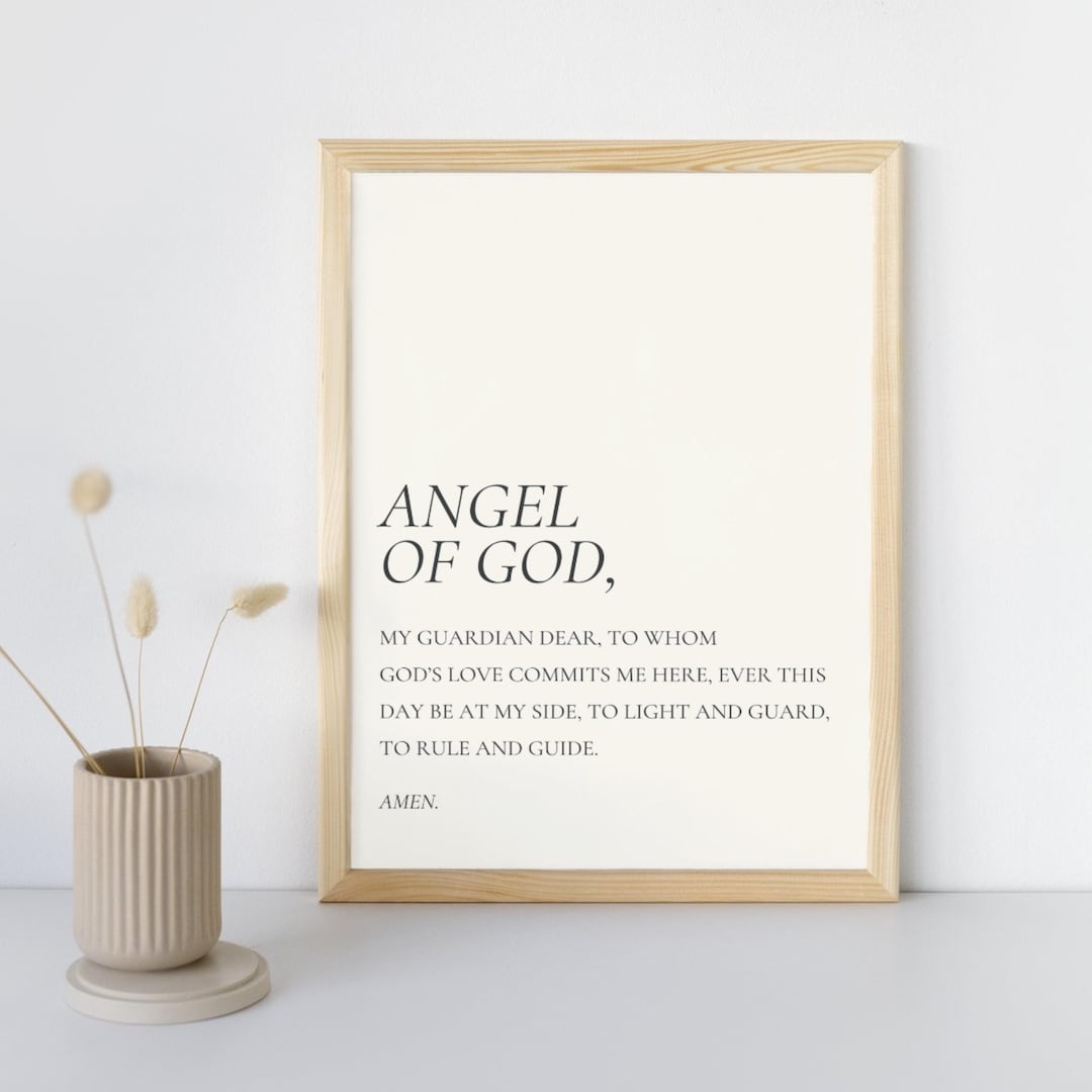 Guardian Angel Prayer Poster, Catholic Prayer Poster, Catholic Prayer ...