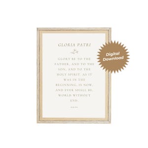 Gloria Patri Prayer Digital Download, Catholic Prayer Art, Catholic ...