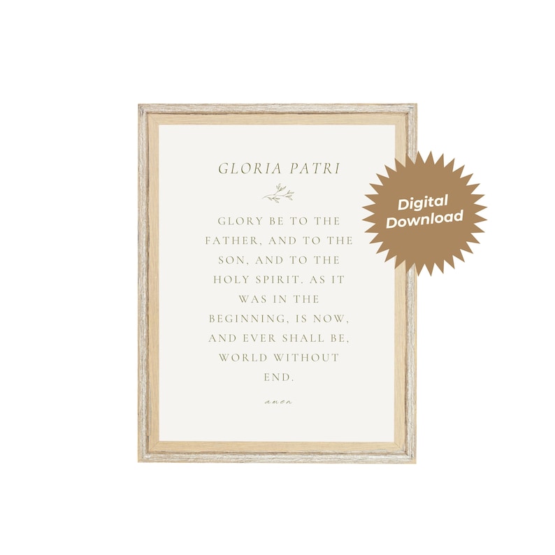 Gloria Patri Prayer Digital Download, Catholic Prayer Art, Catholic ...
