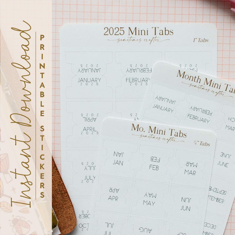 Monthly Planner Tabs - Etsy
