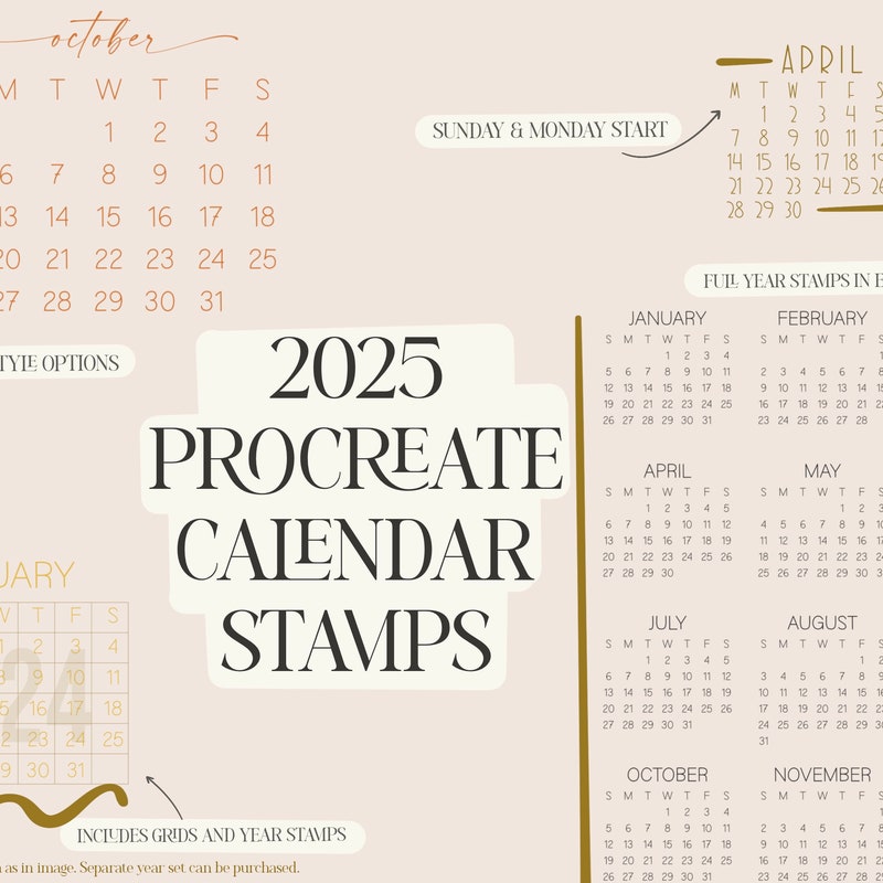 Calendar Stamp - Etsy