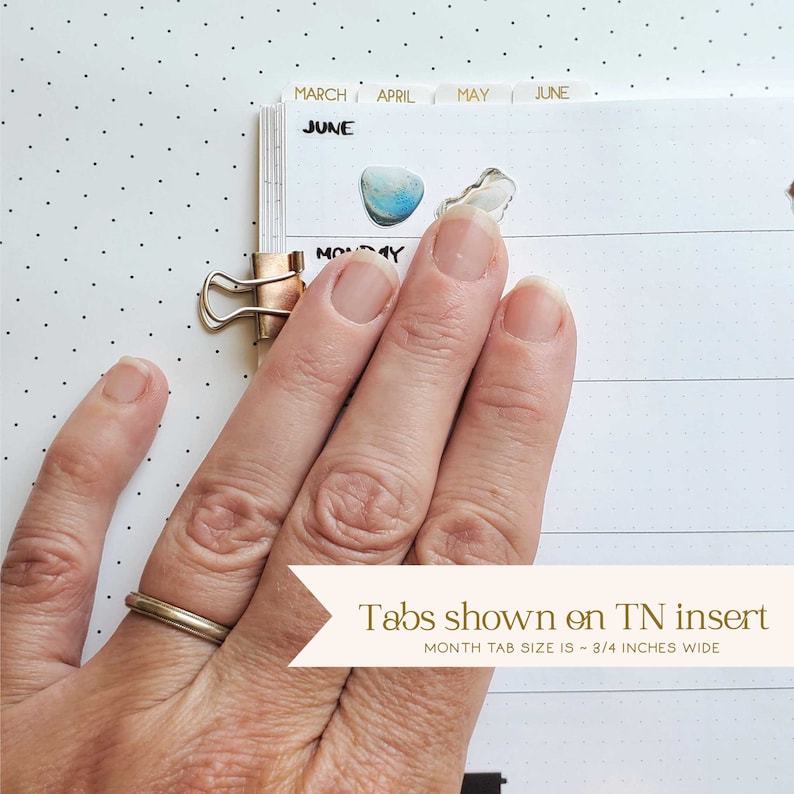 Printable 2025 Modern Mini Monthly Tabs | 2025 Mini Minimalist Tab ...