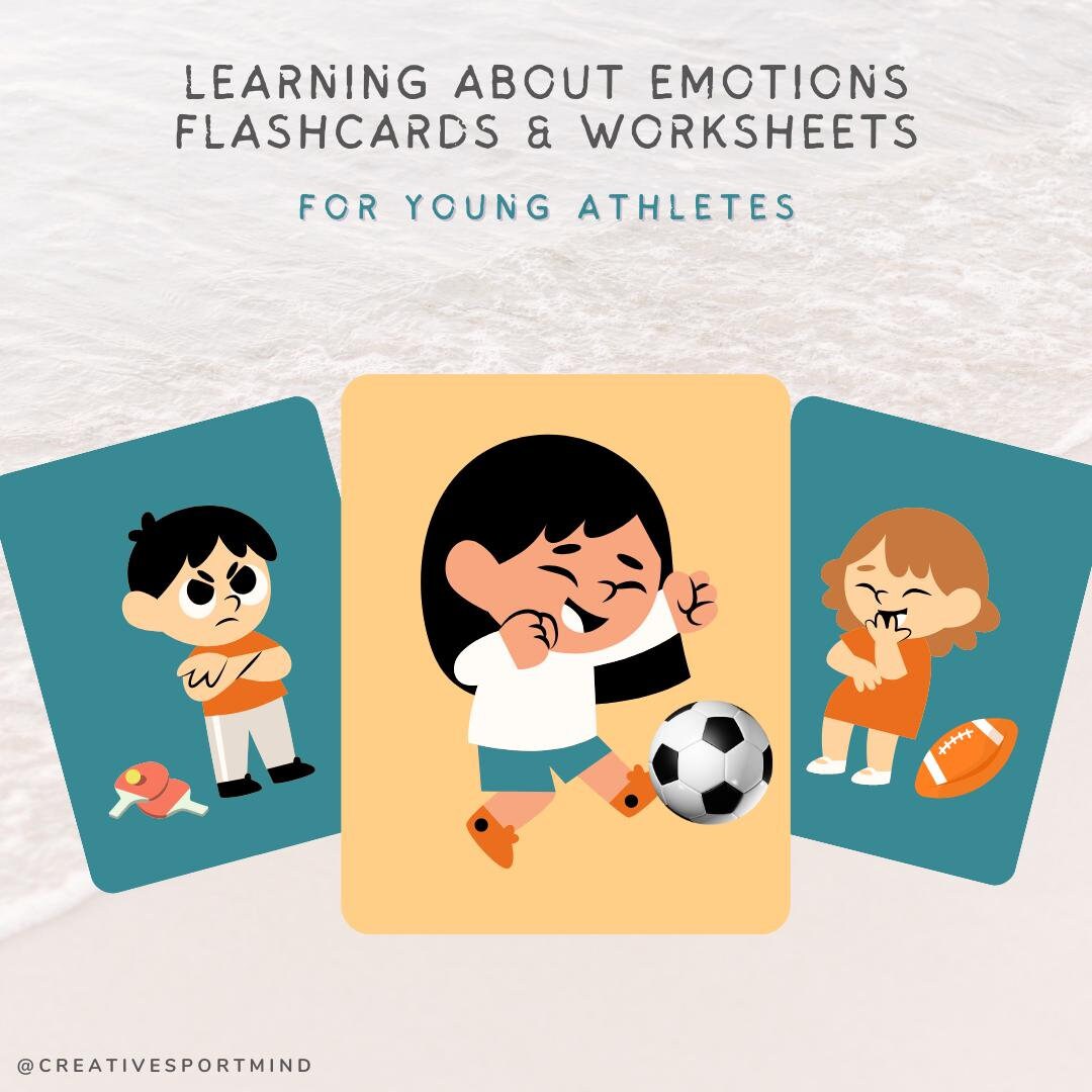 Learning About Emotions Flashcards & Worksheets for Young Athletes ...
