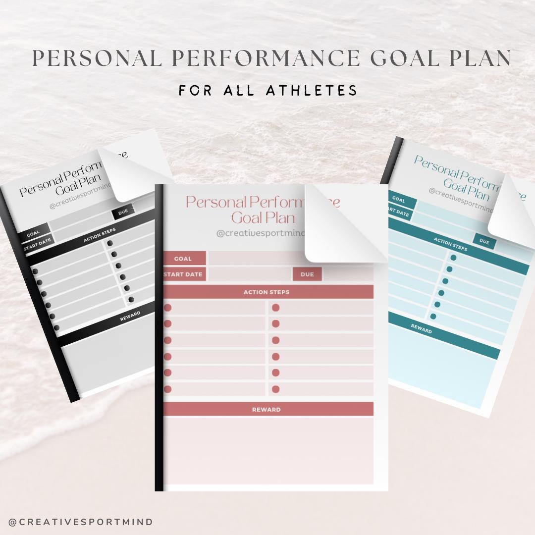 Personal Performance Goal Plan Worksheet | Performance Improvement ...