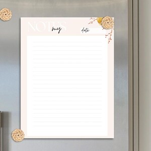 Printable Notes Template | Simple Planner | Letter Size | Digital ...