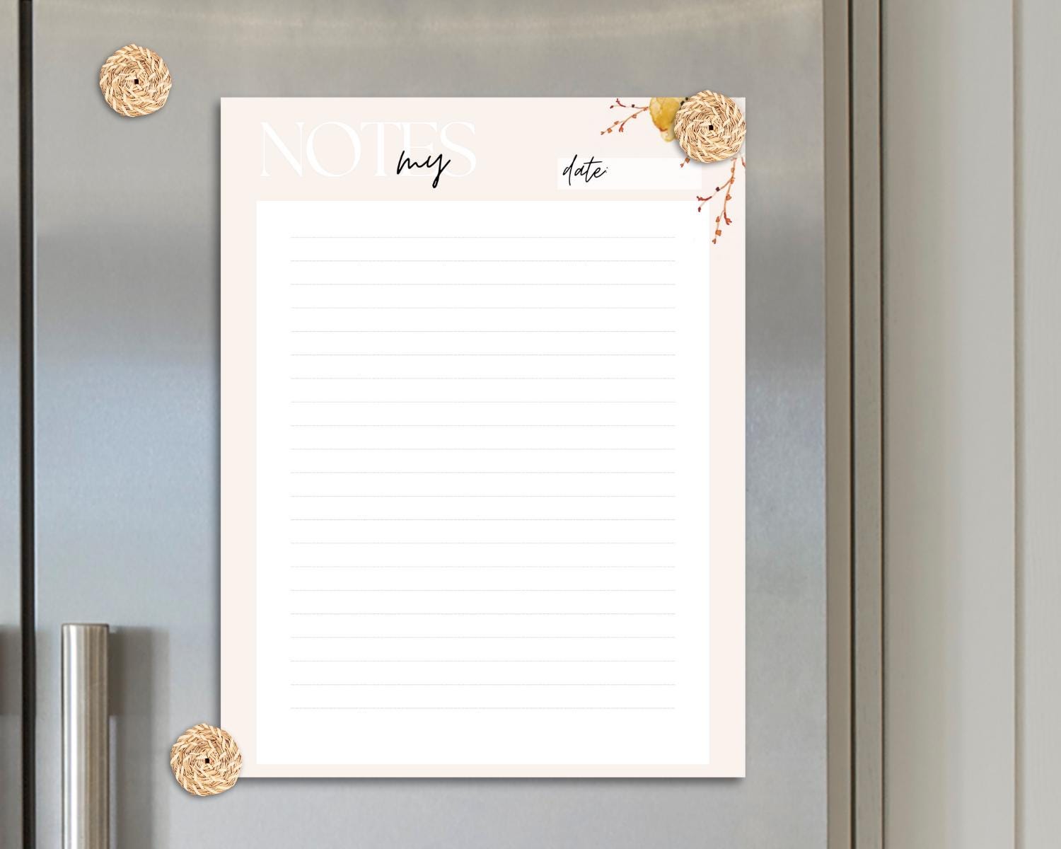 Printable Notes Template | Simple Planner | Letter Size | Digital ...