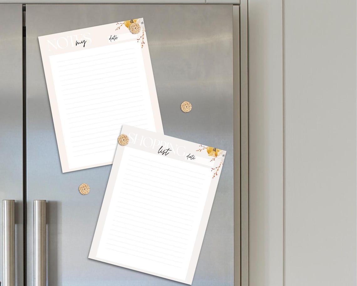 Printable Notes Template | Simple Planner | Letter Size | Digital ...