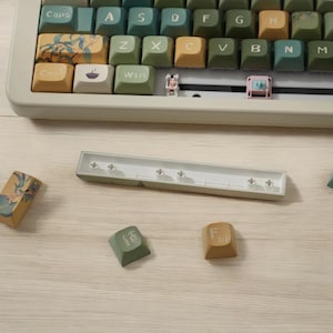 Green Ancient Keycaps | Cherry Profile Keycap Set | PBT Material ...