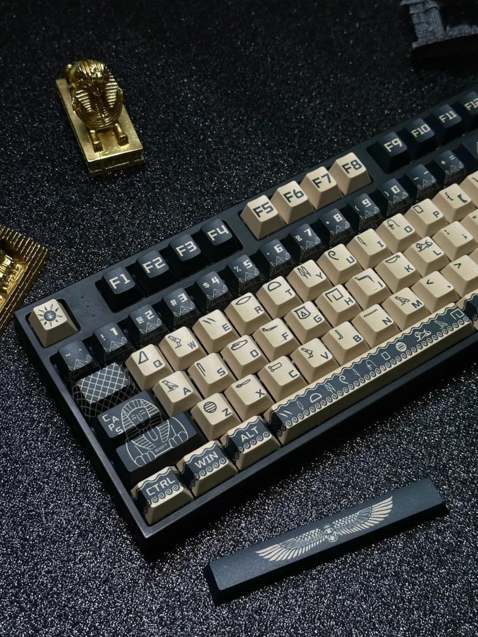 Egyptian Pharaoh Keycaps Cherry Profile Keycap Set PBT Material Keycaps ...