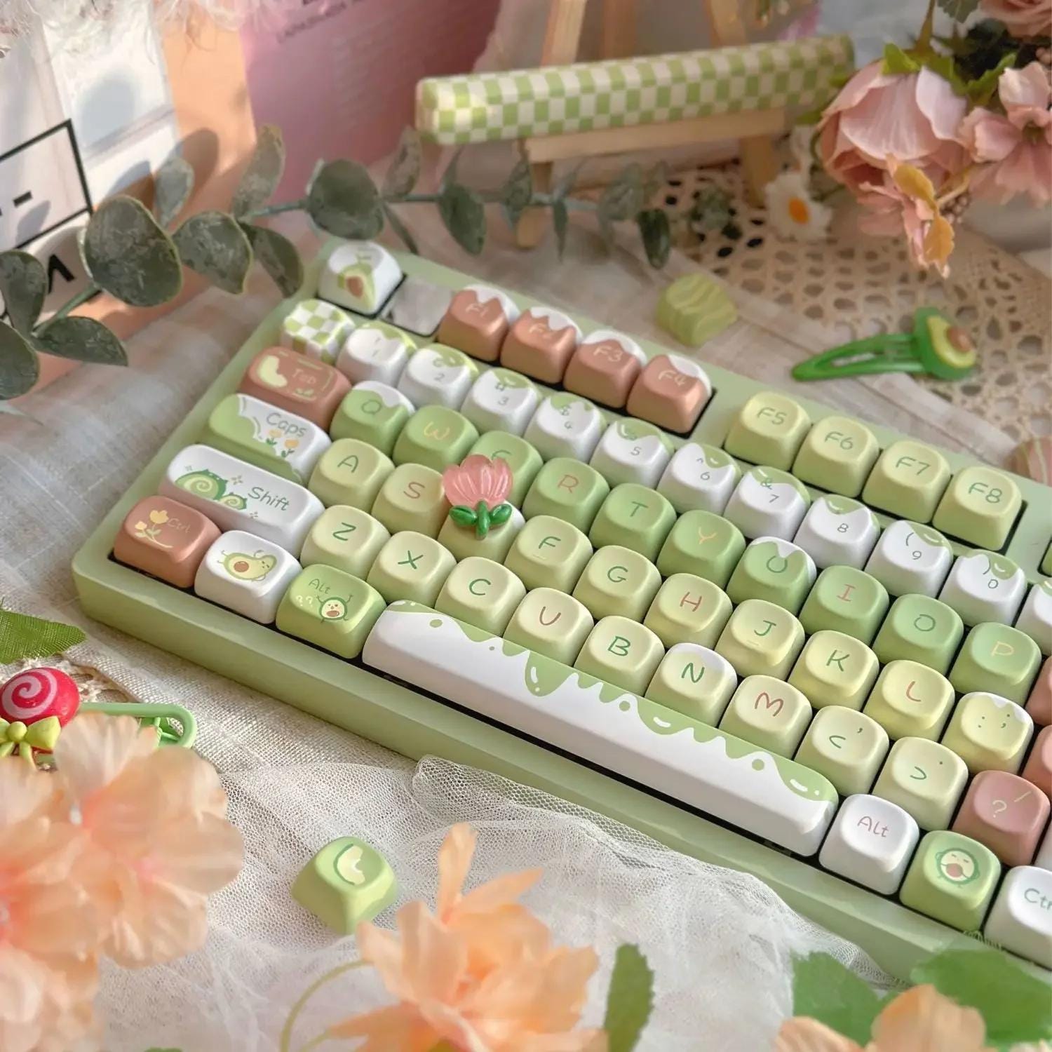 Avocado Keycaps | XOA Profile Keycap Set | PBT Material | Keycaps for ...