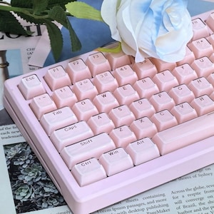 Pink Jelly Keycaps | OEM Profile Translucent Keycap Set | PBT+ PC ...