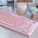 Pink Jelly Keycaps OEM Profile Translucent Keycap Set PBT PC Material ...