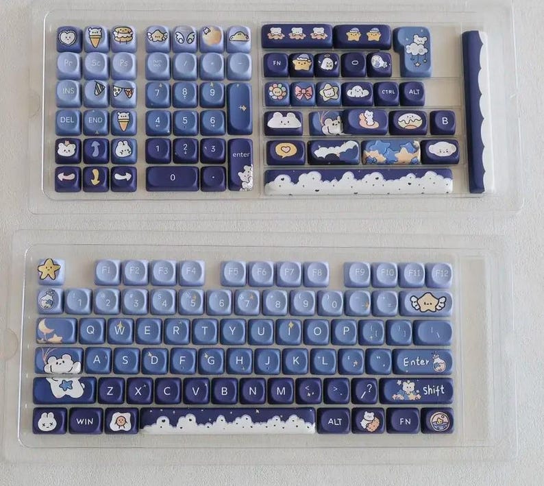 Bear Star Keycaps SOA Profile Keycap Set PBT Material Keycaps for MX ...