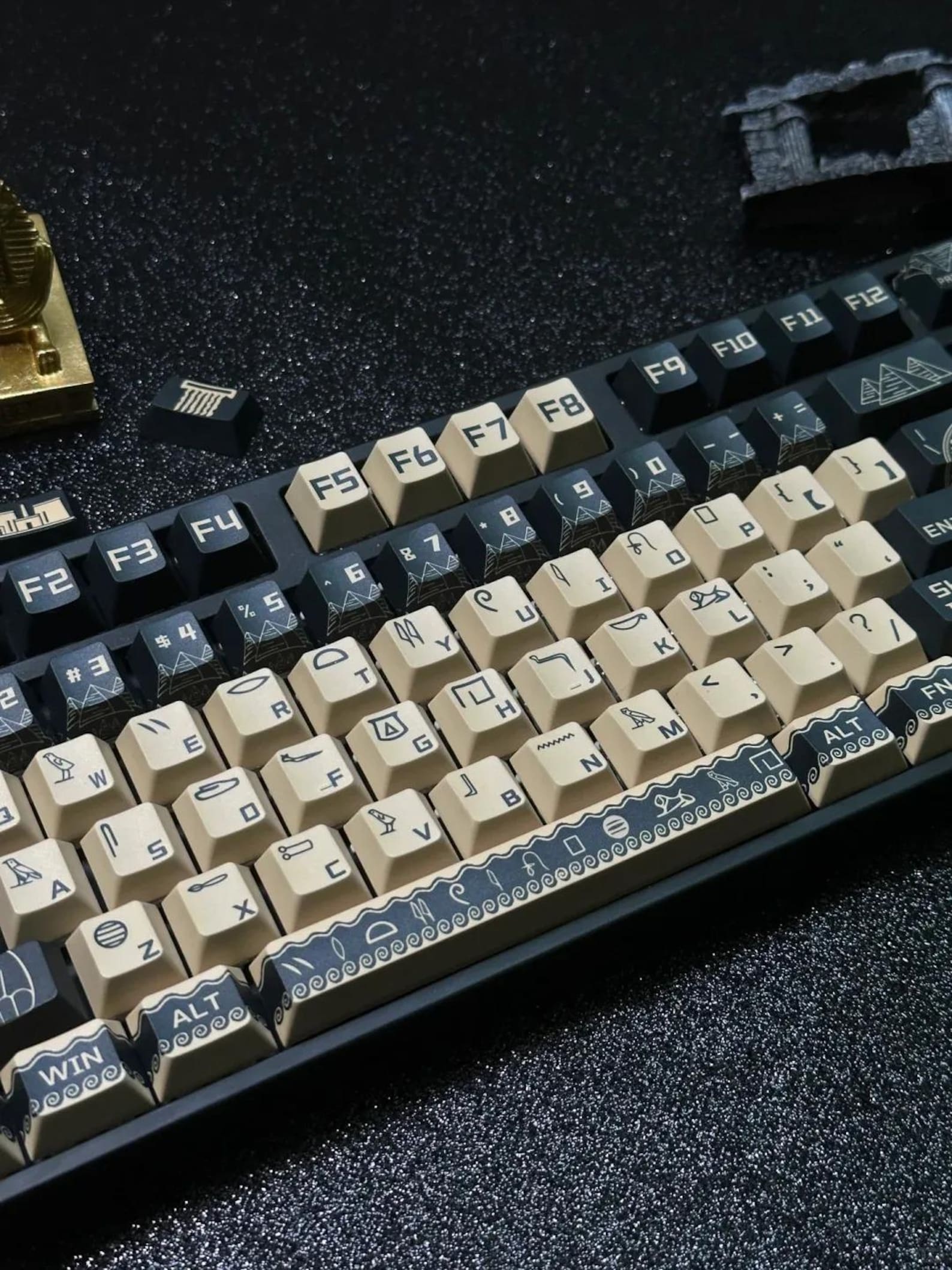 Egyptian Pharaoh Keycaps Cherry Profile Keycap Set PBT Material Keycaps ...