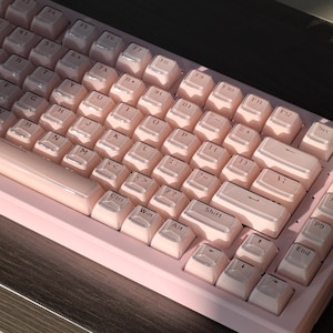 Pink Jelly Keycaps | OEM Profile Translucent Keycap Set | PBT+ PC ...
