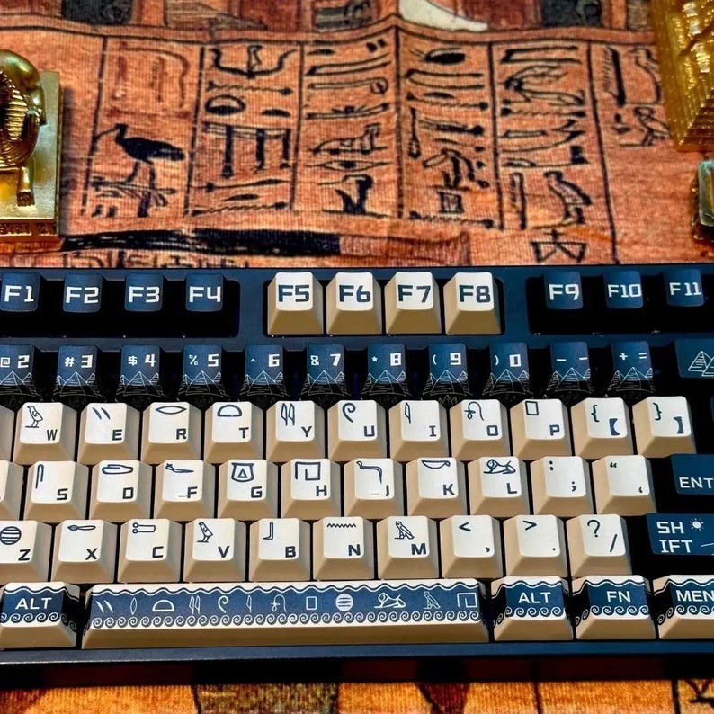 Egyptian Pharaoh Keycaps Cherry Profile Keycap Set PBT Material Keycaps ...