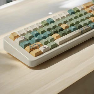 Green Ancient Keycaps | Cherry Profile Keycap Set | PBT Material ...