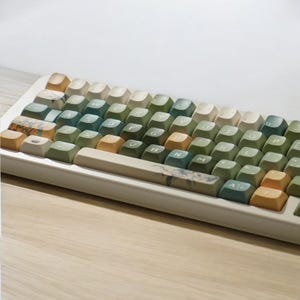 Green Ancient Keycaps | Cherry Profile Keycap Set | PBT Material ...