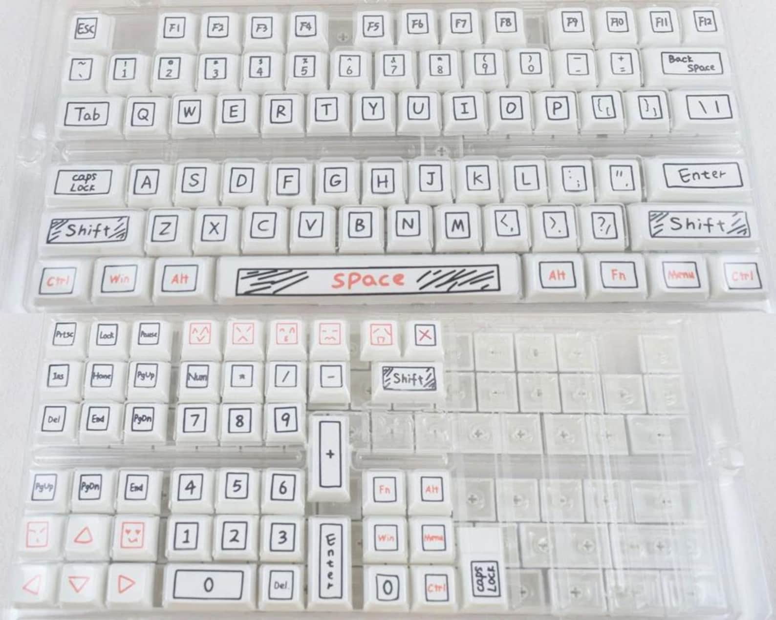 Graffiti Keycaps XDA Profile Keycap Set PBT Material Keycaps for MX ...