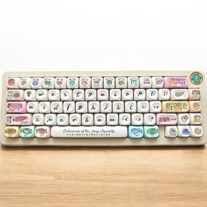 Hand-painted Cartoon Keycaps MOA or Cherry Profile Keycap Set PBT ...