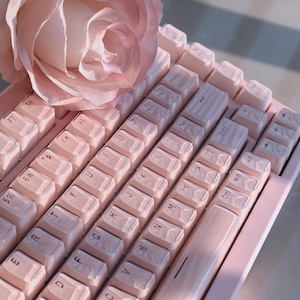 Pink Jelly Keycaps | OEM Profile Translucent Keycap Set | PBT+ PC ...
