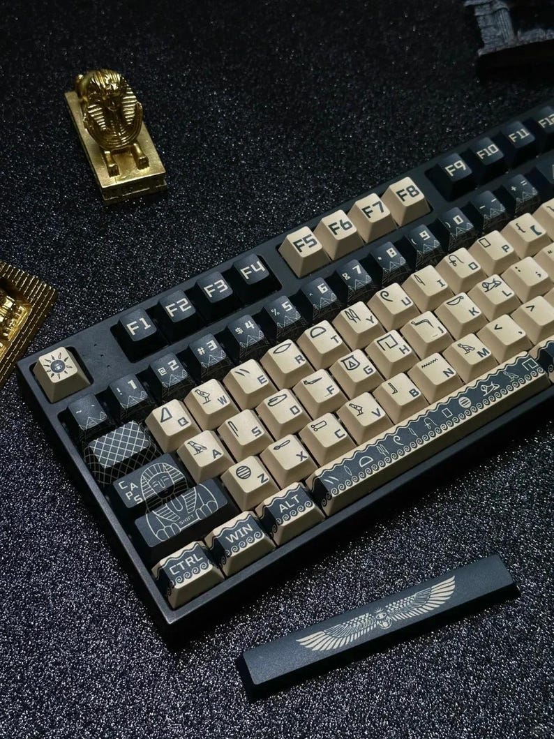 Egyptian Pharaoh Keycaps Cherry Profile Keycap Set PBT Material Keycaps ...