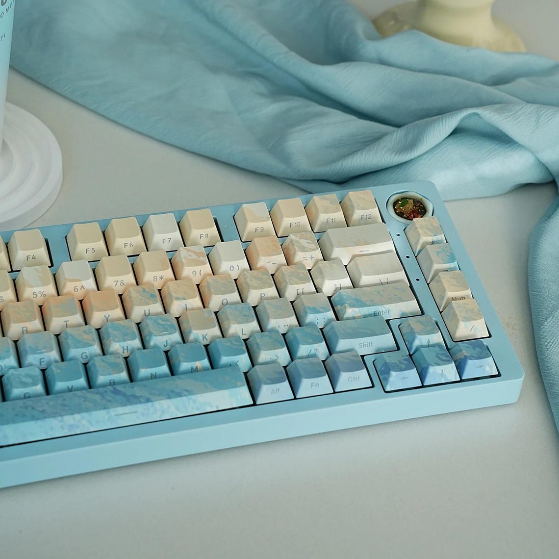 Water Line Keycaps Cherry Profile Keycap Set PBT Material Keycaps for ...