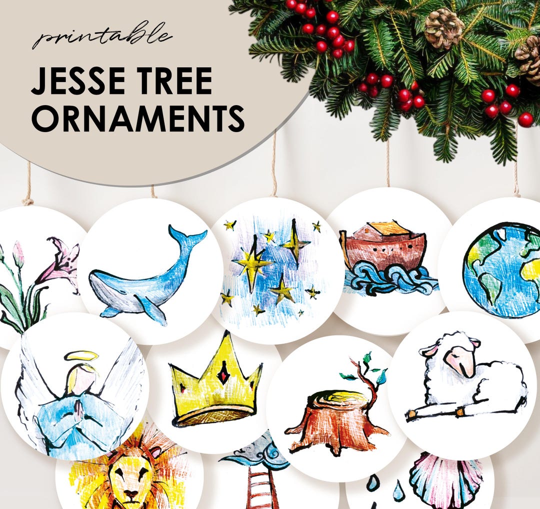 Jesse Tree Ornaments: Catholic Advent Calendar, Christmas Countdown ...