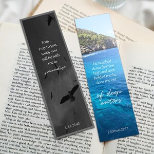 Printable Bible Verse Bookmarks, Set of 8 Unique Scripture Bookmarks ...
