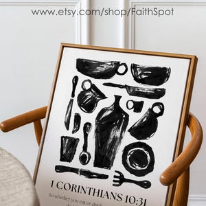 Aesthetic Christian Print Kitchen Wall Decor Glory of God , 1 ...