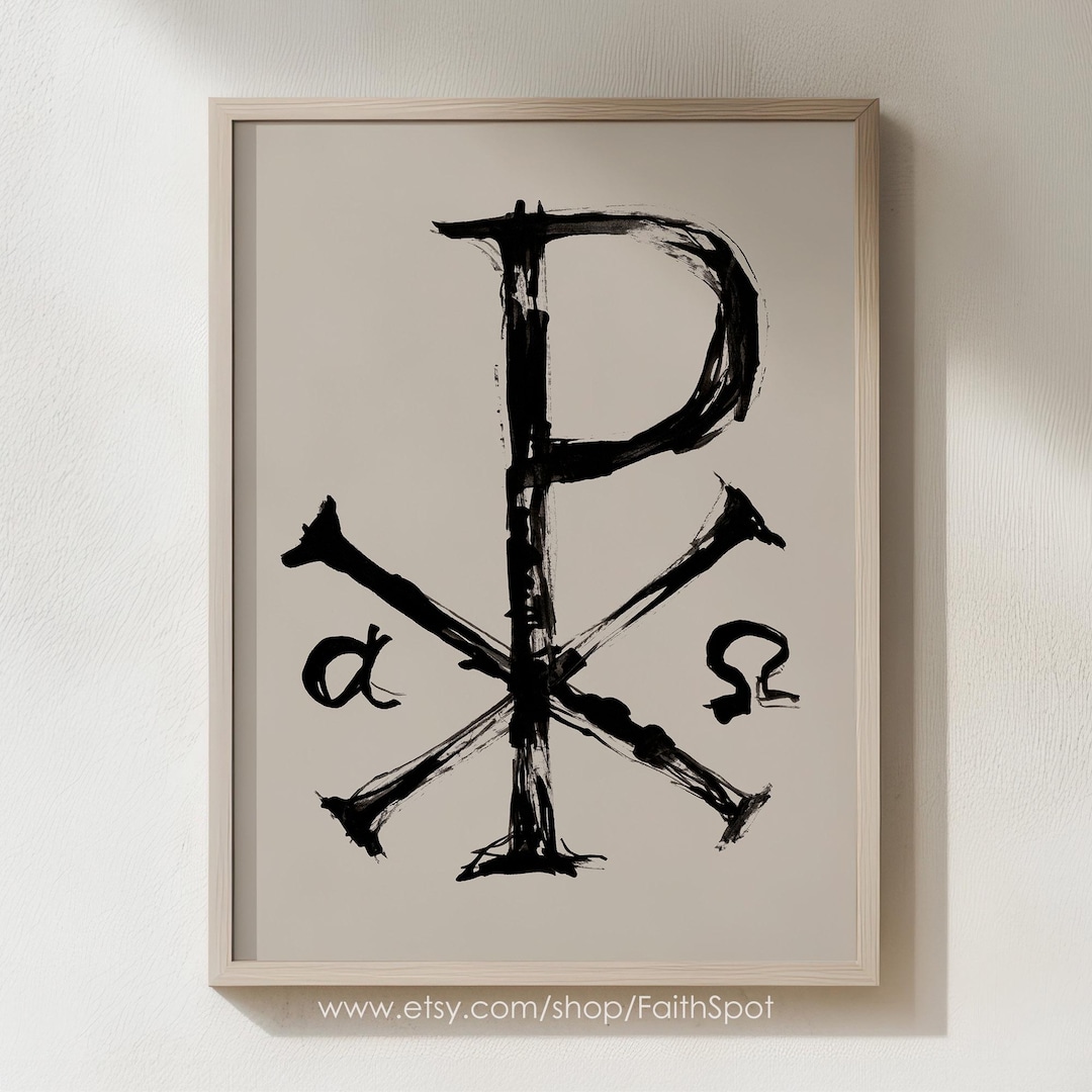 Chi Rho Sign Christian Wall Art Jesus Poster Biblical Theology ...