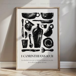Aesthetic Christian Print Kitchen Wall Decor Glory of God , 1 ...